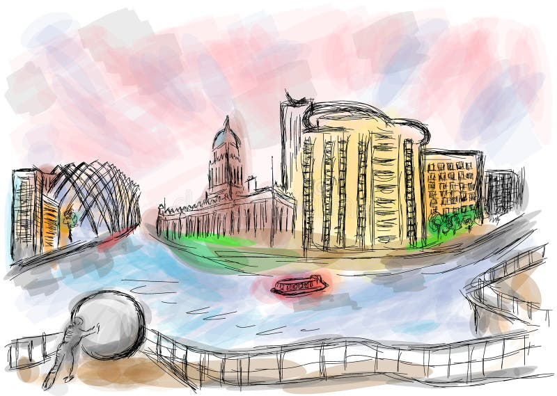 Leeds Abstract Vector Illustration Stock Vector - Illustration of city ...