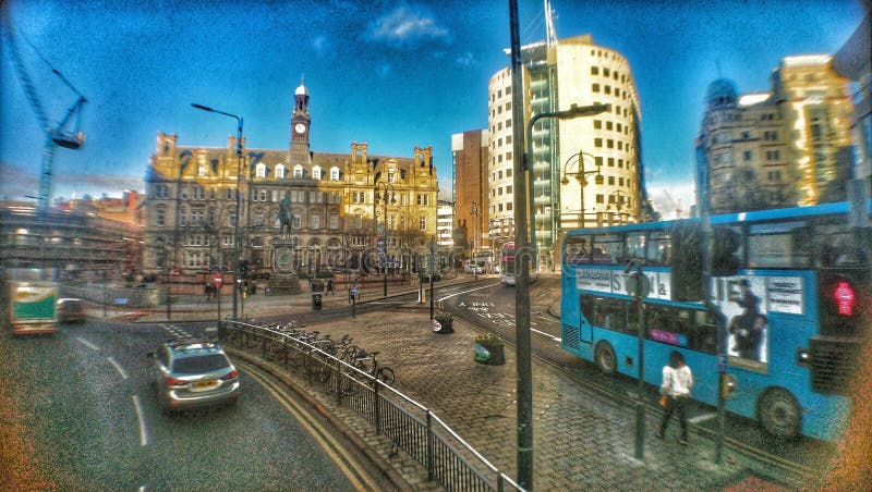 Leeds City Square editorial stock photo. Image of leedscitycentre ...