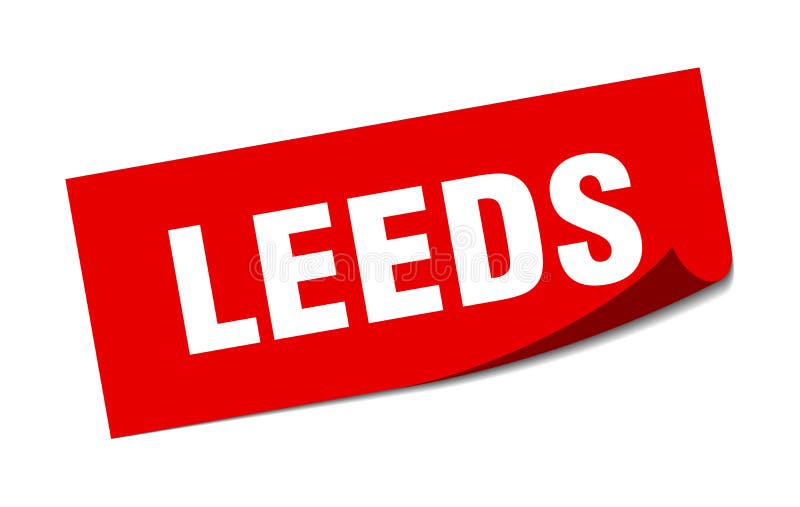 Leeds Sticker. Leeds Square Peeler Sign Stock Vector - Illustration of ...