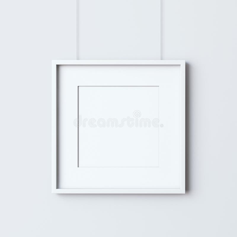Leeg Kader Op De Witte Muur Stock Foto - Image of geïsoleerd, toon ...