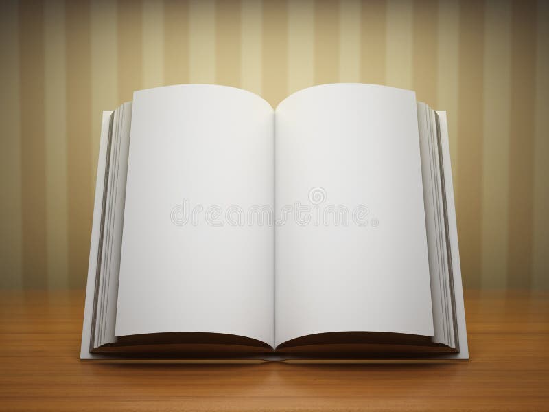 Leeg open boek stock illustratie. Illustration of hardcover - 22362984