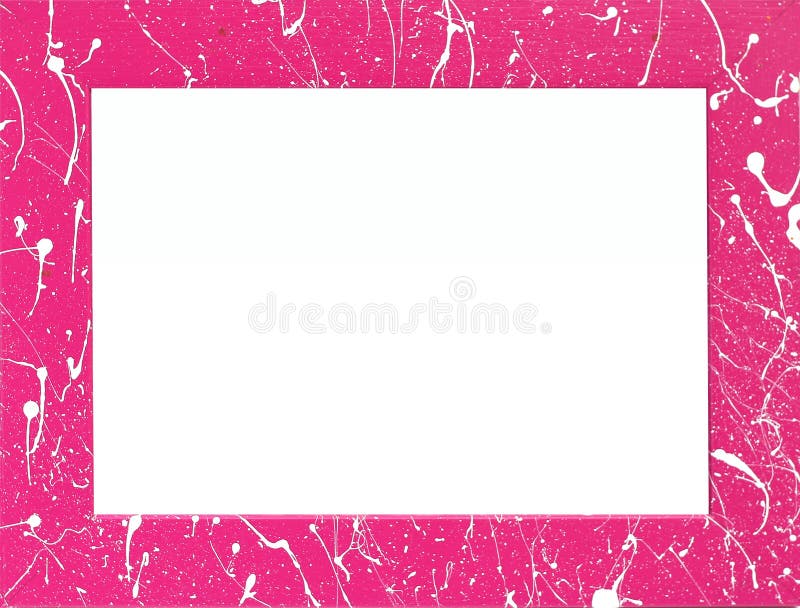 Leeg Roze Kader Met Witte Plonsen Stock Foto - Image of vloeistof ...