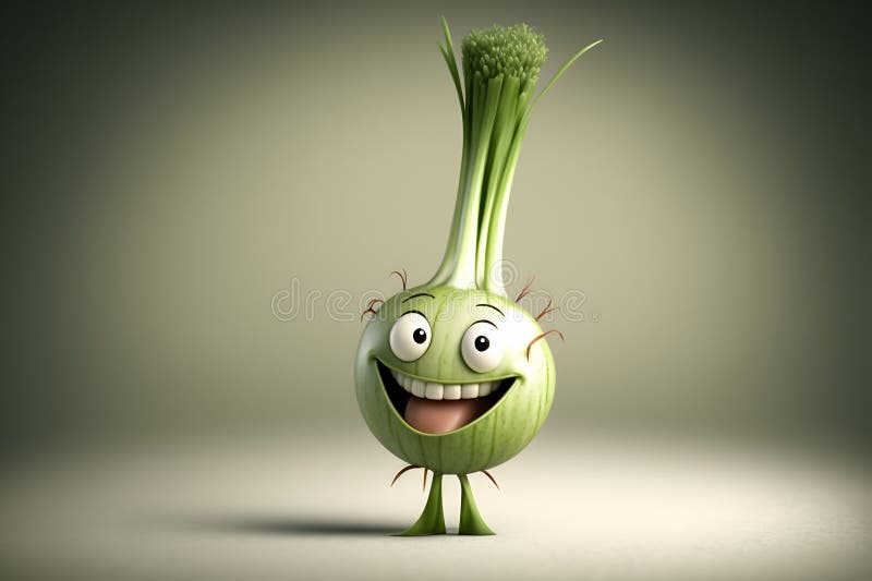 Leek cartoon character. stock illustration. Illustration of jungle ...
