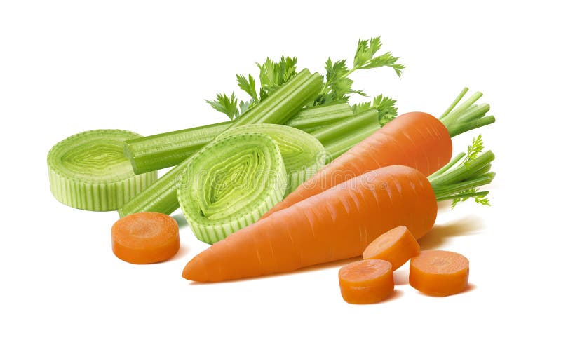 Cut Leek, Celery, Spring Onion and Brunoise Cut Sweet Potato Pieces ...