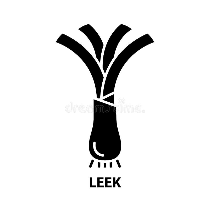 Leek Icon, Black Vector Sign with Editable Strokes, Concept ...