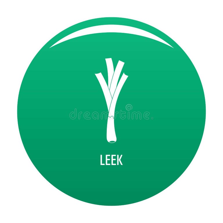 Leek icon vector green stock vector. Illustration of icon - 135098084