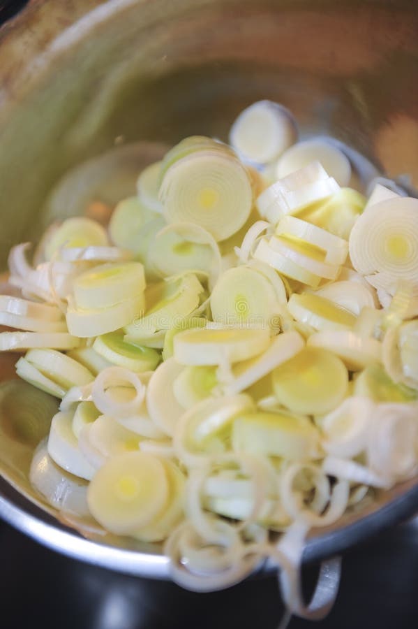 Leeks in a pot stock photo. Image of health, leek, healthy - 6322256