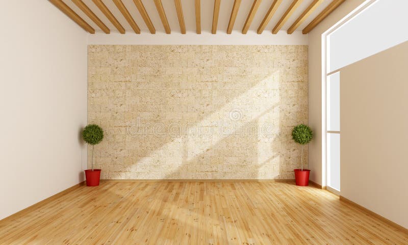 Leerer moderner Raum stock abbildung. Illustration von horizontal ...