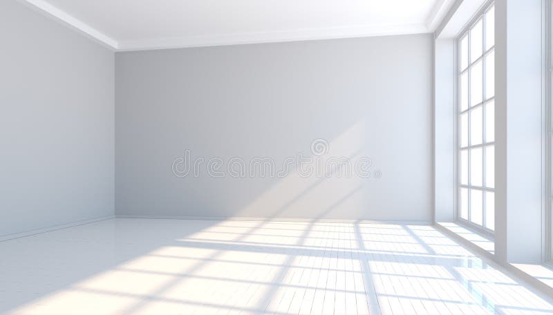 Leerer Raum stock abbildung. Illustration von leuchte - 15499975