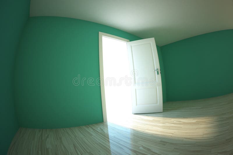 Leerer Raum stock abbildung. Illustration von tür, digital - 24781355