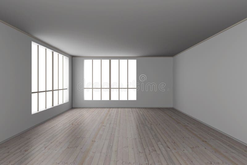 Leerer Raum stock abbildung. Illustration von tageslicht - 18997472