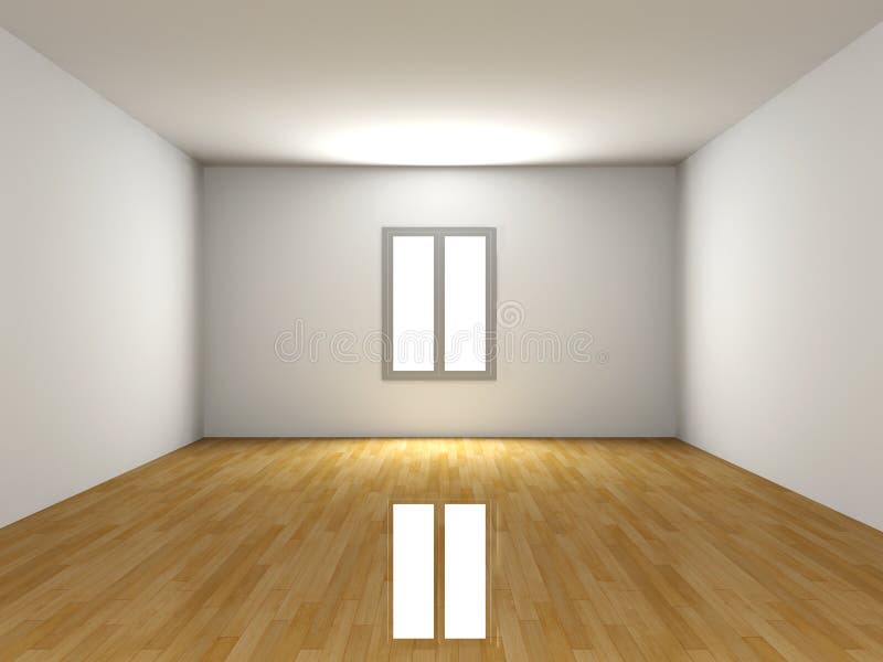 Leerer Raum stock abbildung. Illustration von tageslicht - 18997472