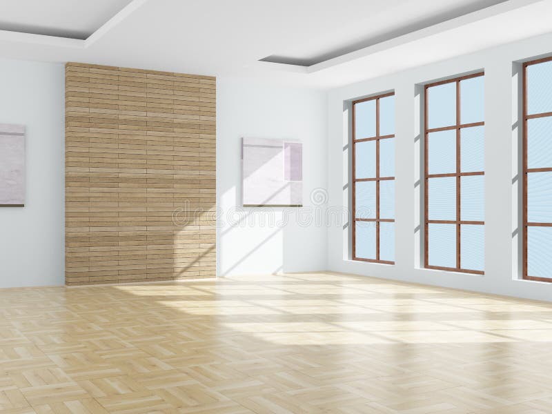 Leerer Raum. Bild 3D stock abbildung. Illustration von umgebung - 8349696