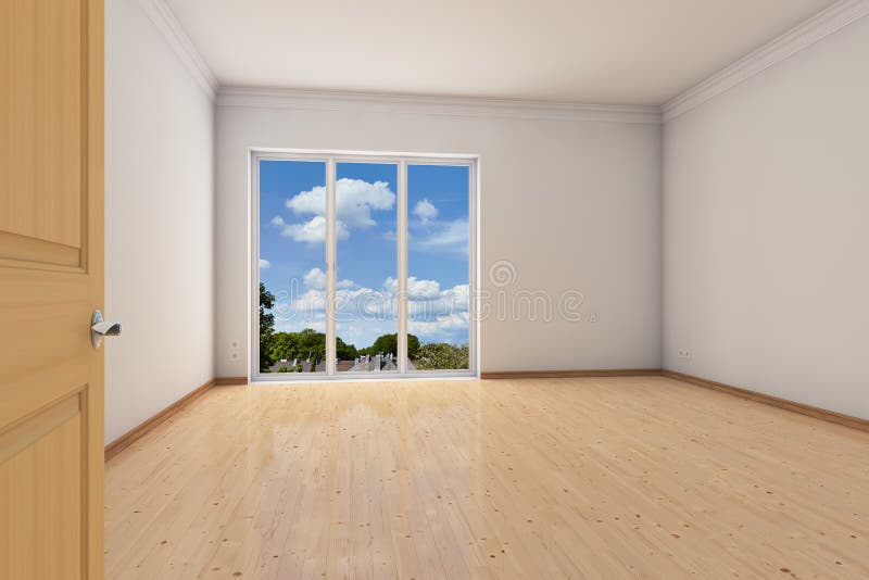 Leerer Raum in Einer Wohnung Stock Abbildung - Illustration von ...