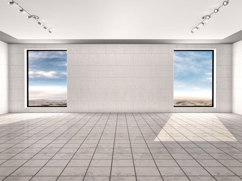 Leerer Raum Mit Backsteinmauer Und Bretterboden Stockbild - Bild von ...