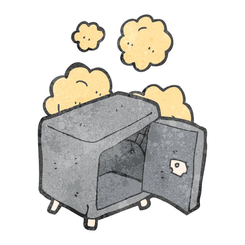 Leeres Altes Safe Der Retro- Karikatur Vektor Abbildung - Illustration ...