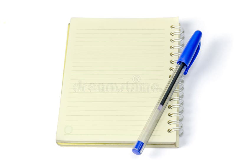 Lokalisiertes Bild Eines Notizbuches Und Der Stiftnahaufnahme Stockbild ...