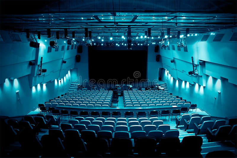 Leeres Theater Mit Einem Exklusiven Einzigartigen Sitz Stockbild - Bild ...