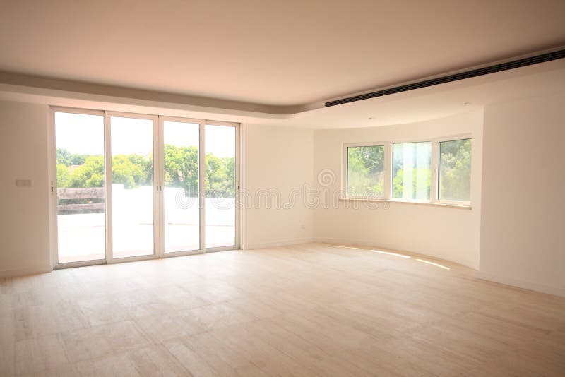 Leeres Wohnzimmer stockfoto. Bild von wohnung, zentral - 16922728