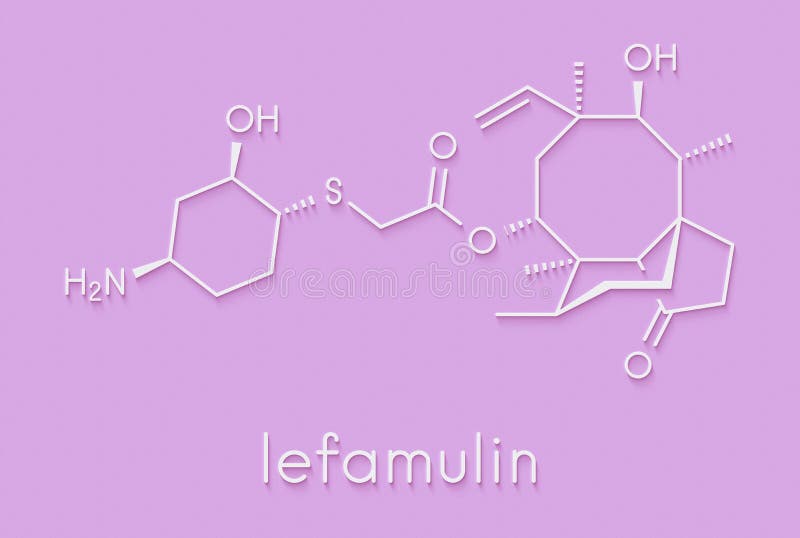 Lefamulin Antibiotic Drug Molecule. 3D Rendering Stock Illustration ...