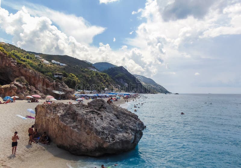 View of Kathisma beach editorial photography. Image of lefkada - 149835847