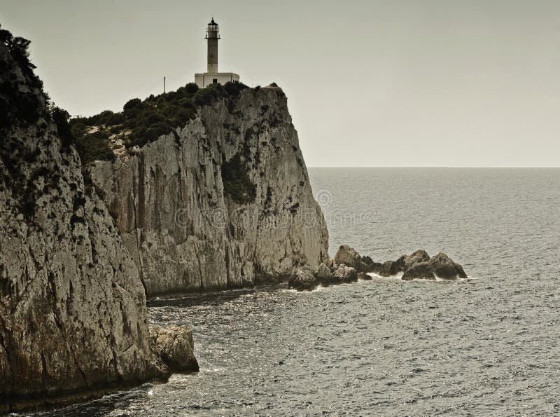 Lighthouse On Lefkada Cape - The Most Southern Point Of Lefkada Island ...