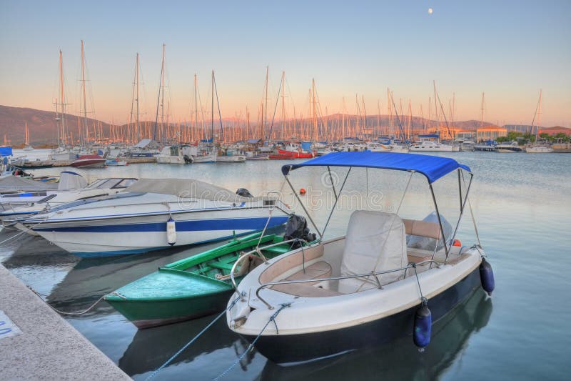 Lefkada port,Greece stock image. Image of port, blue - 25390101