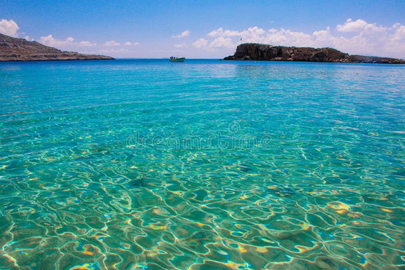 Lefkos Beach stock photo. Image of blue, europe, beach - 259604954
