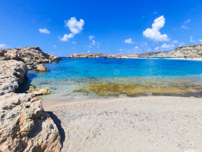 Lefkos Beach stock photo. Image of europe, karpathos - 259605048