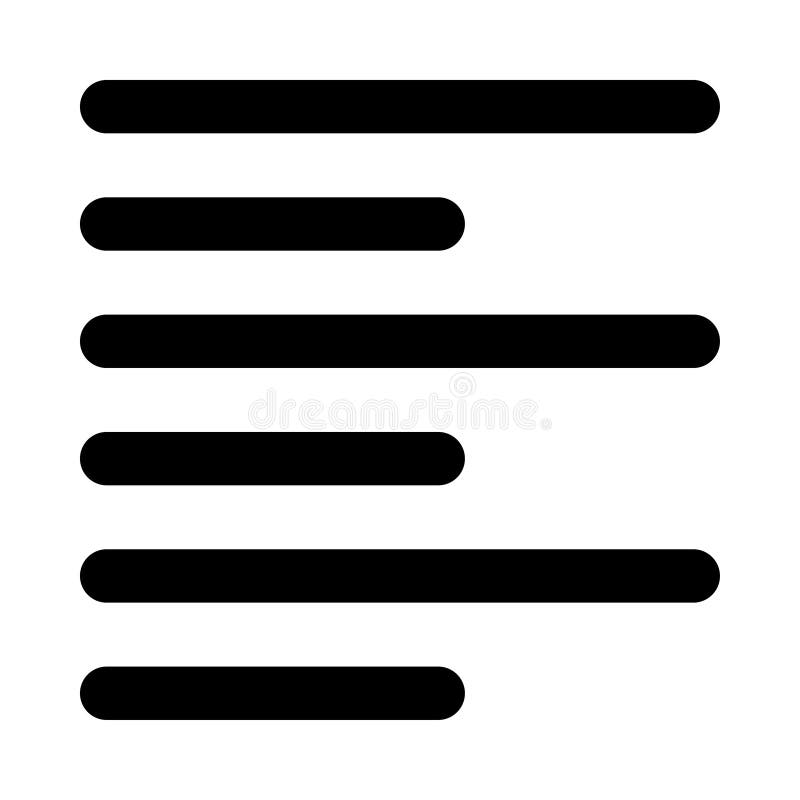 Align Left Icon On White Background. Simple Element Illustration From ...