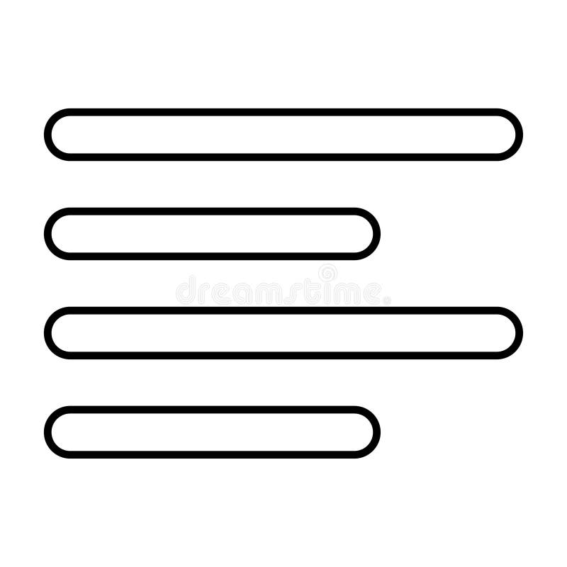 Left Align Icon in Line Style Stock Vector - Illustration of text, pack ...