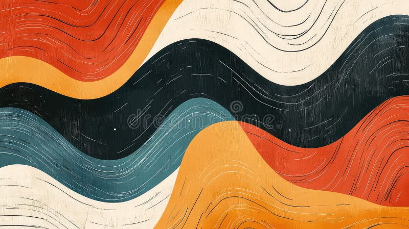 Left-Aligned Abstract Doodle Lines Stock Image - Image of contemporary ...