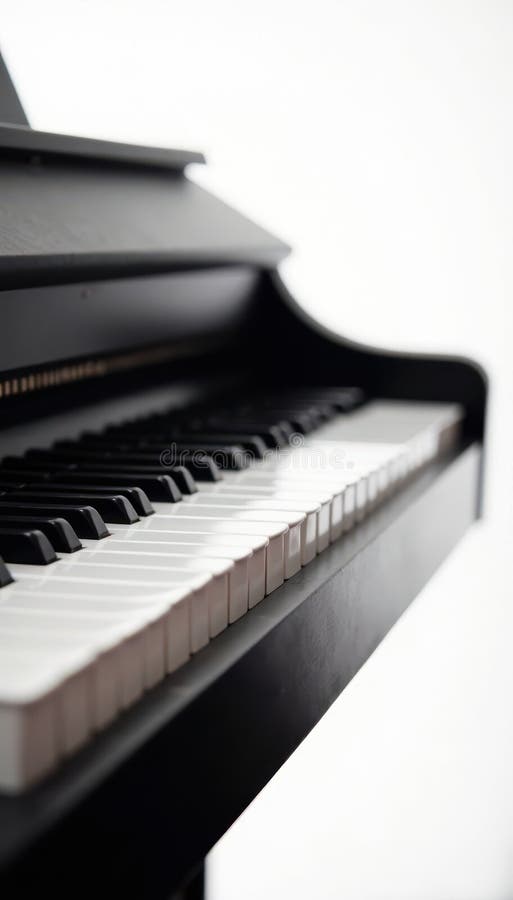 Left Aligned Piano Keyboard, Pure White Backdrop, Photography, Design ...