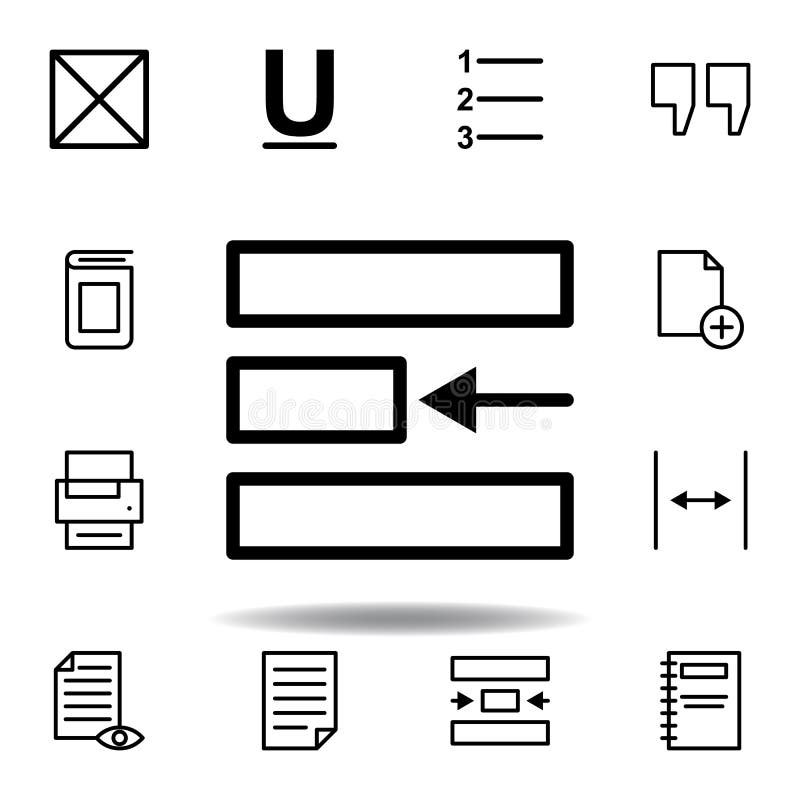Left Alignment Icon. Can Be Used for Web, Logo, Mobile App, UI, UX ...