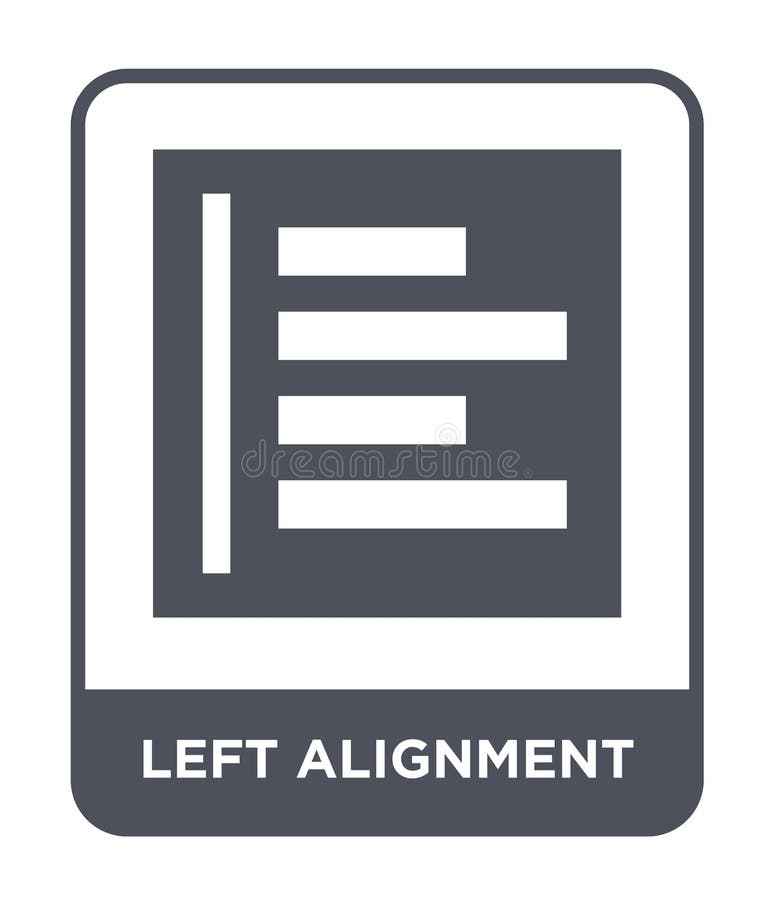 Left Alignment Icon Vector Isolated on White Background, Logo Co Stock ... Left Alignment Icon Vector Isolated on White Background, Logo Co Stock ...