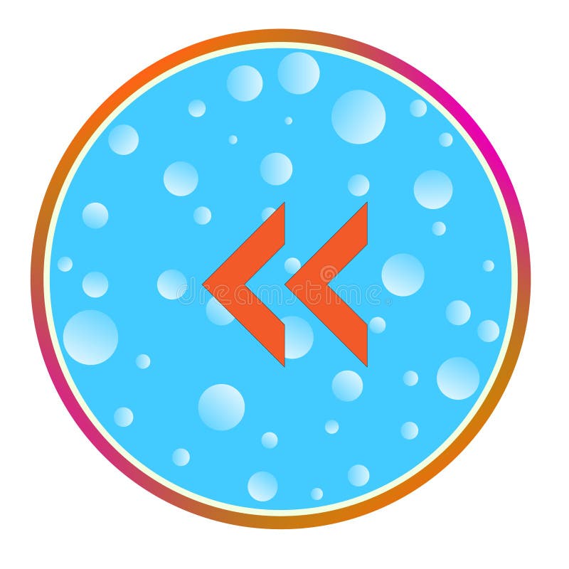 Left Arrow Button or Symbol with Circle V.6 Stock Vector - Illustration ...