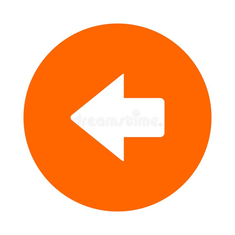 Left arrow and circle stock vector. Illustration of back - 193928421