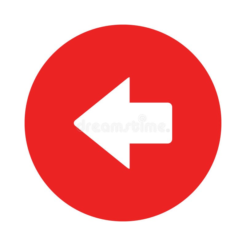 Left arrow and circle stock vector. Illustration of back - 200171763