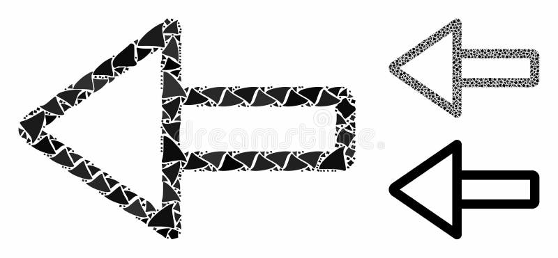 Left Arrow Composition Icon of Humpy Items Stock Vector - Illustration ...
