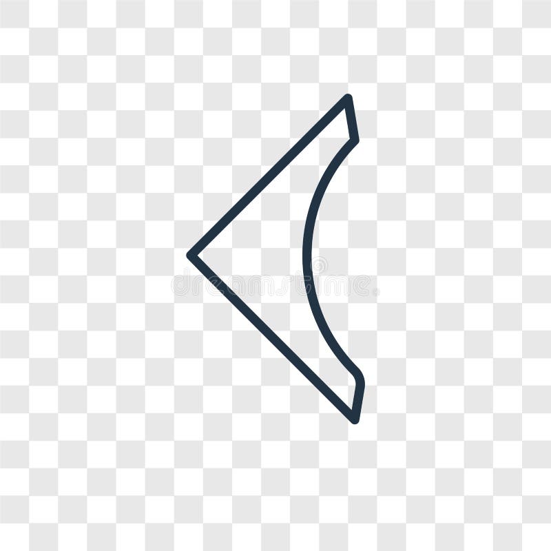 Left Arrow Icon Vector Isolated on White Background, Logo Concept of ...