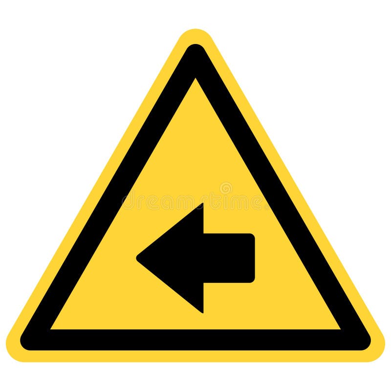 Left arrow and danger sign stock vector. Illustration of left - 190638986