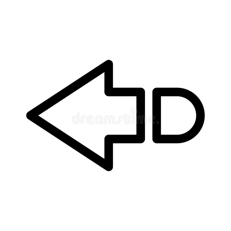 Left Arrow icon stock vector. Illustration of sign, back - 219805002