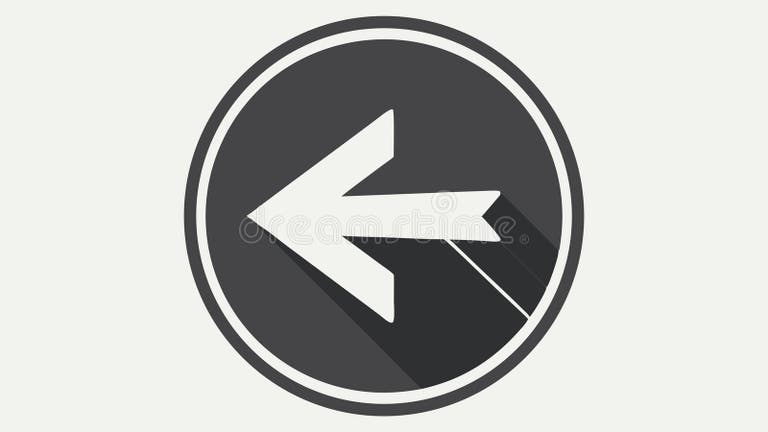 Left Arrow Icon, Ideal for Back Navigation and Previous Steps, Vector ...