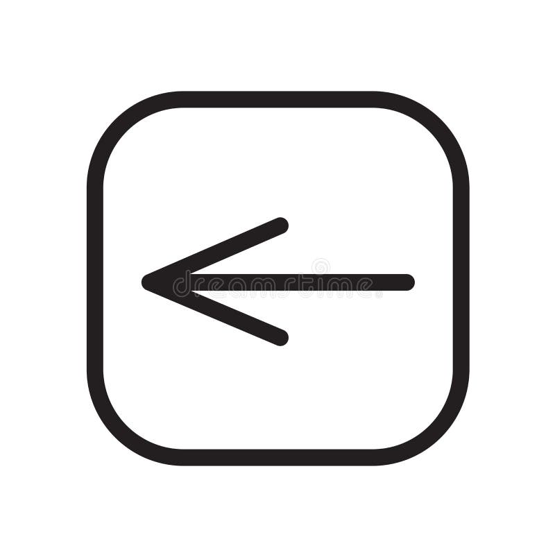 Left Arrow Vector Icon Isolated on Transparent Background, Left Arrow ...