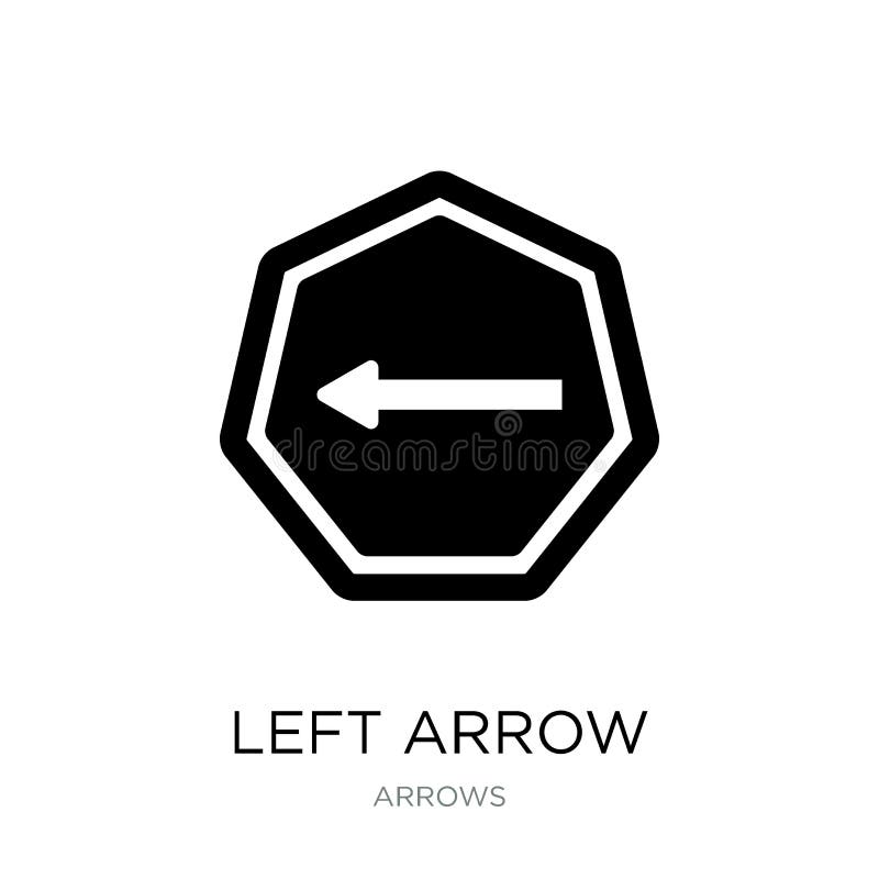Left Arrow Icon in Trendy Design Style. Left Arrow Icon Isolated on ...
