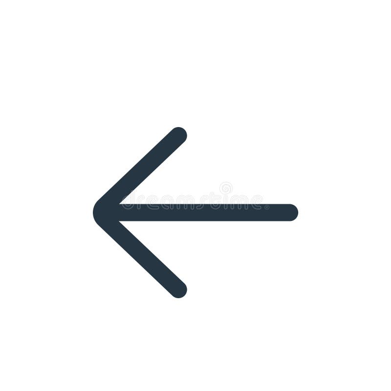 Left Arrow Icon Vector from Arrows Concept. Thin Line Illustration of ...