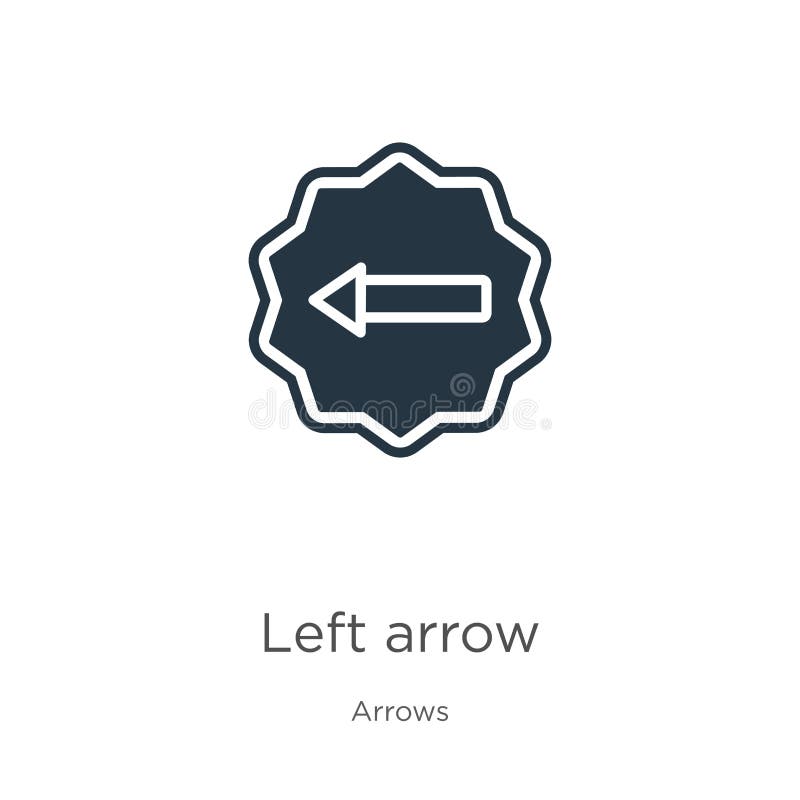 Left Arrow Icon Vector. Trendy Flat Left Arrow Icon from Arrows ...