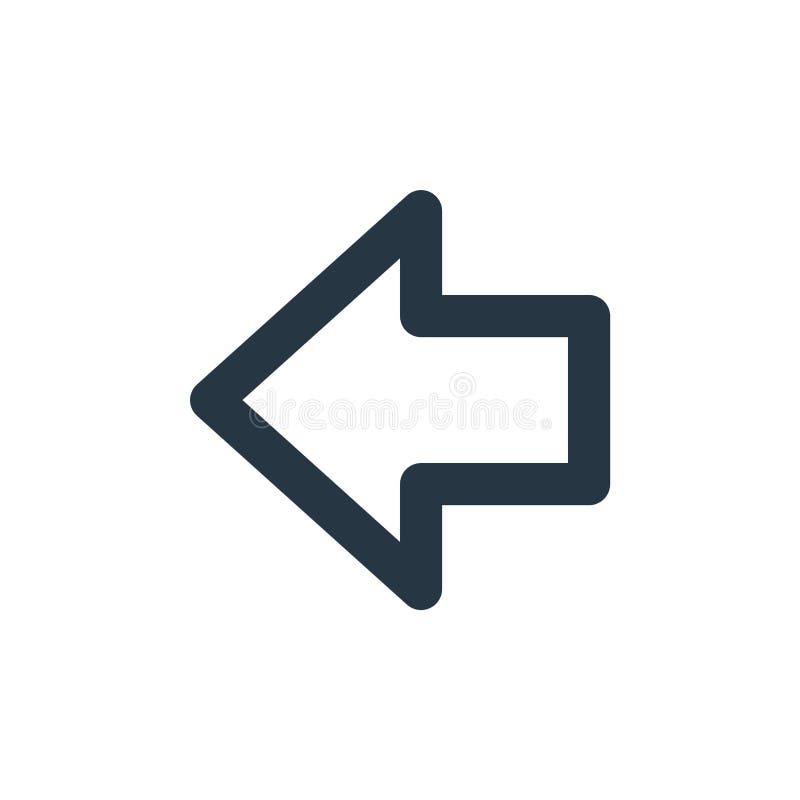 Left Arrow Icon Vector from User Interface Concept. Thin Line ...