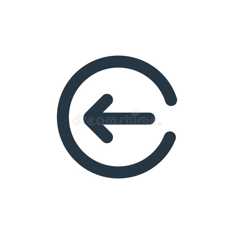 Left Arrow Icon Vector from User Interface Concept. Thin Line ...