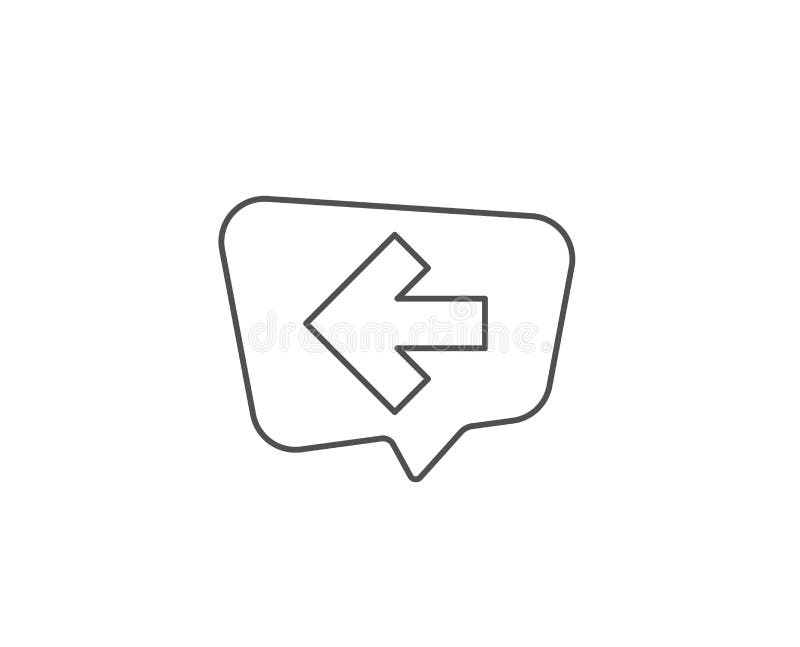 Left Arrow Line Icon. Direction Arrowhead. Vector Stock Vector ...